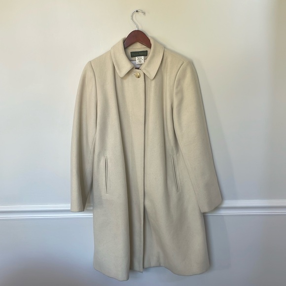 Harve Benard | Jackets & Coats | Vintage Harv Benard 0 Wool Cream Coat ...